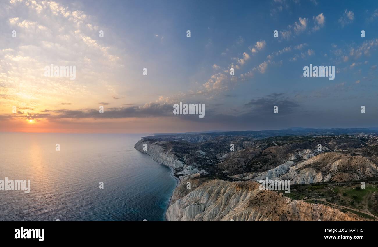 Rocky coast cyprus sunset hi-res stock photography and images - Alamy