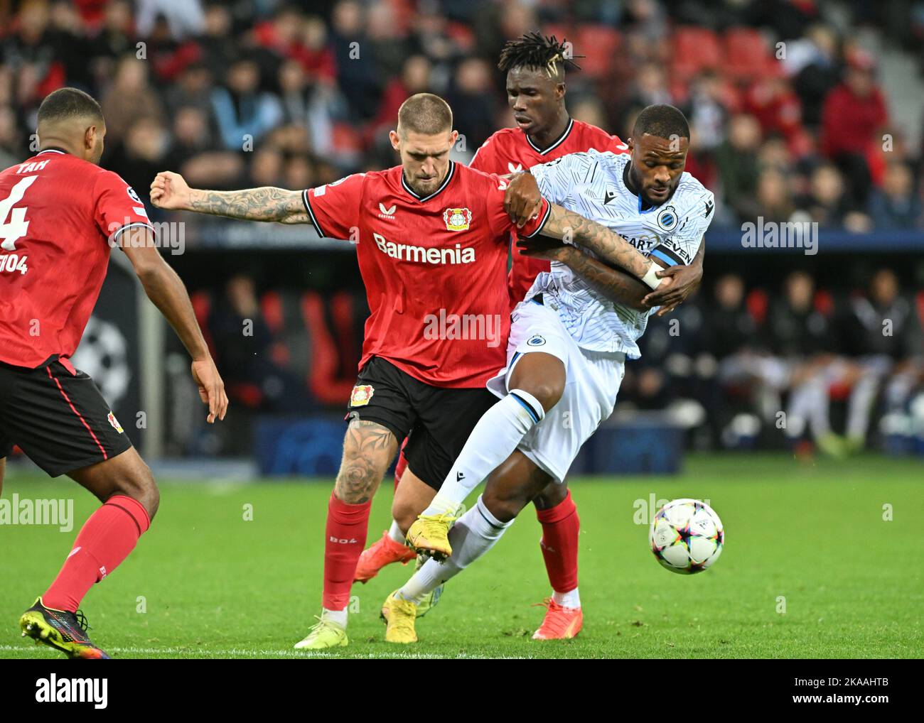 Leverkusen , Germany . 1 of November 2022, Robert Andrich (8) of ...