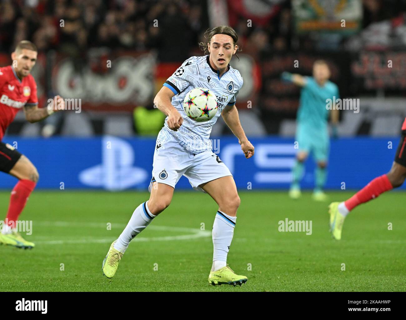 Leverkusen , Germany . 1 of November 2022, Casper Nielsen (27) of Club ...