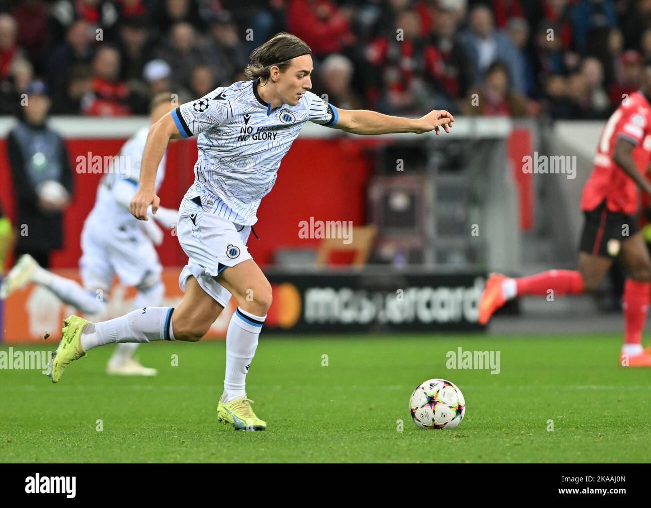 Leverkusen , Germany . 1 of November 2022, Casper Nielsen (27) of Club ...