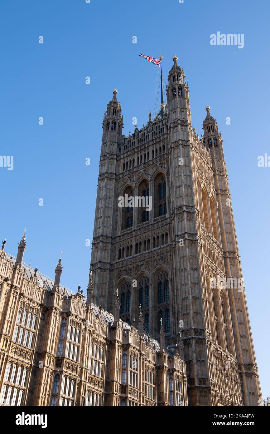 Westminster, London, UK. 1st November, 2022. Victoria Tower, part of ...