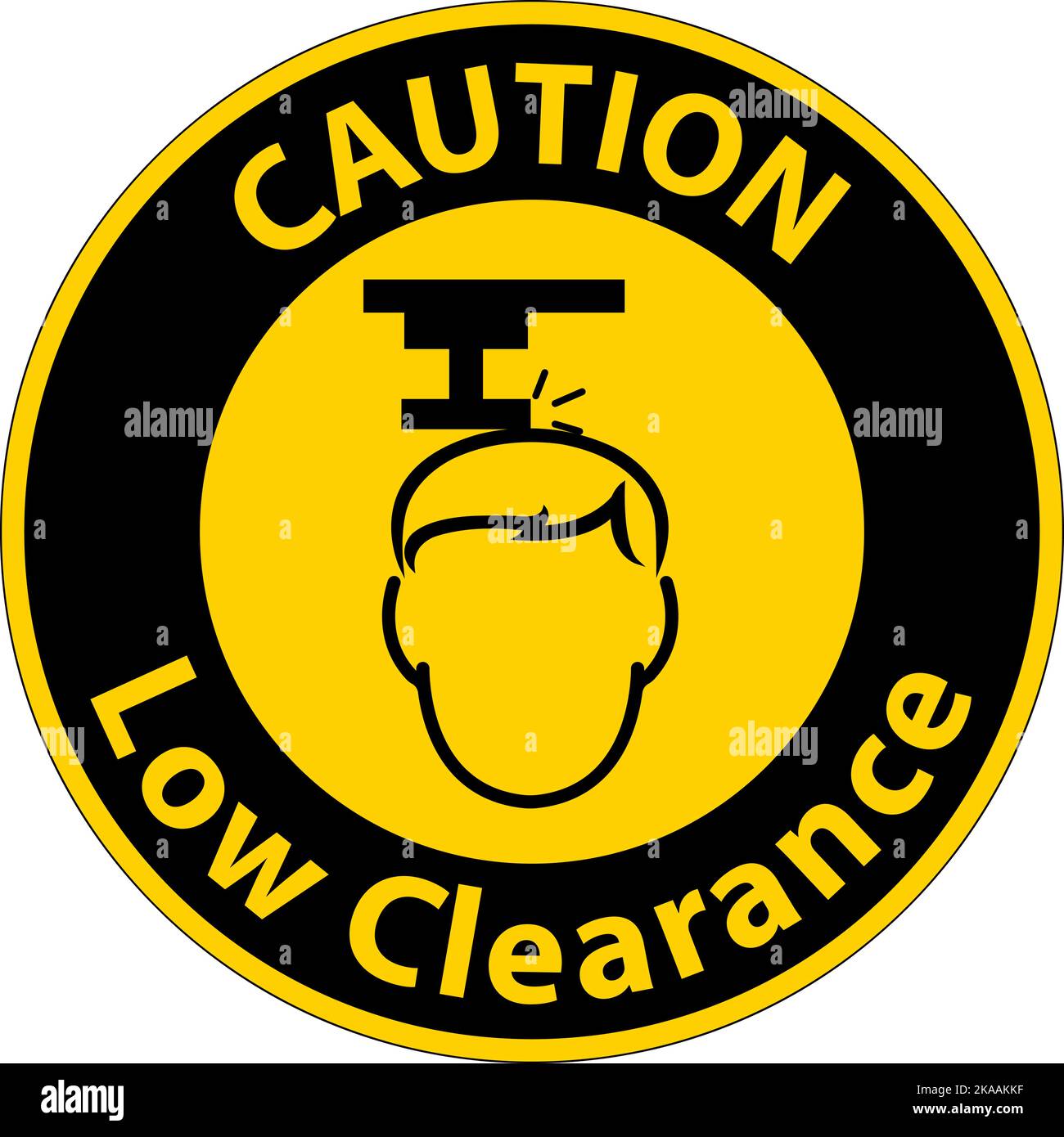 Caution Low Clearance Watch Your Head Sign Stock Vector Image & Art - Alamy