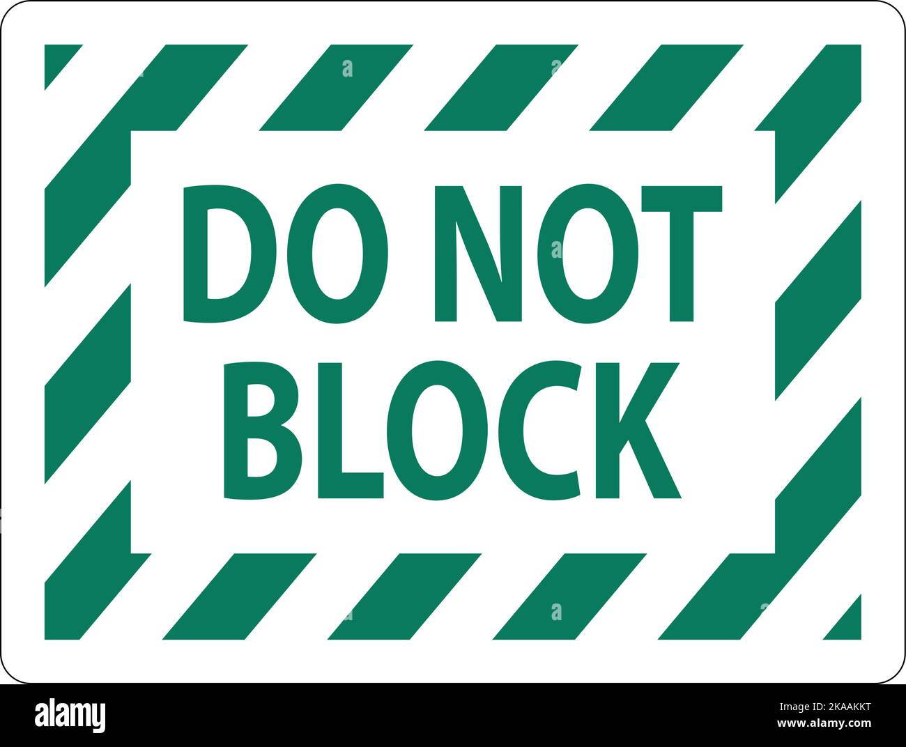 Do Not Block Floor Label Sign On White Background Stock Vector Image ...