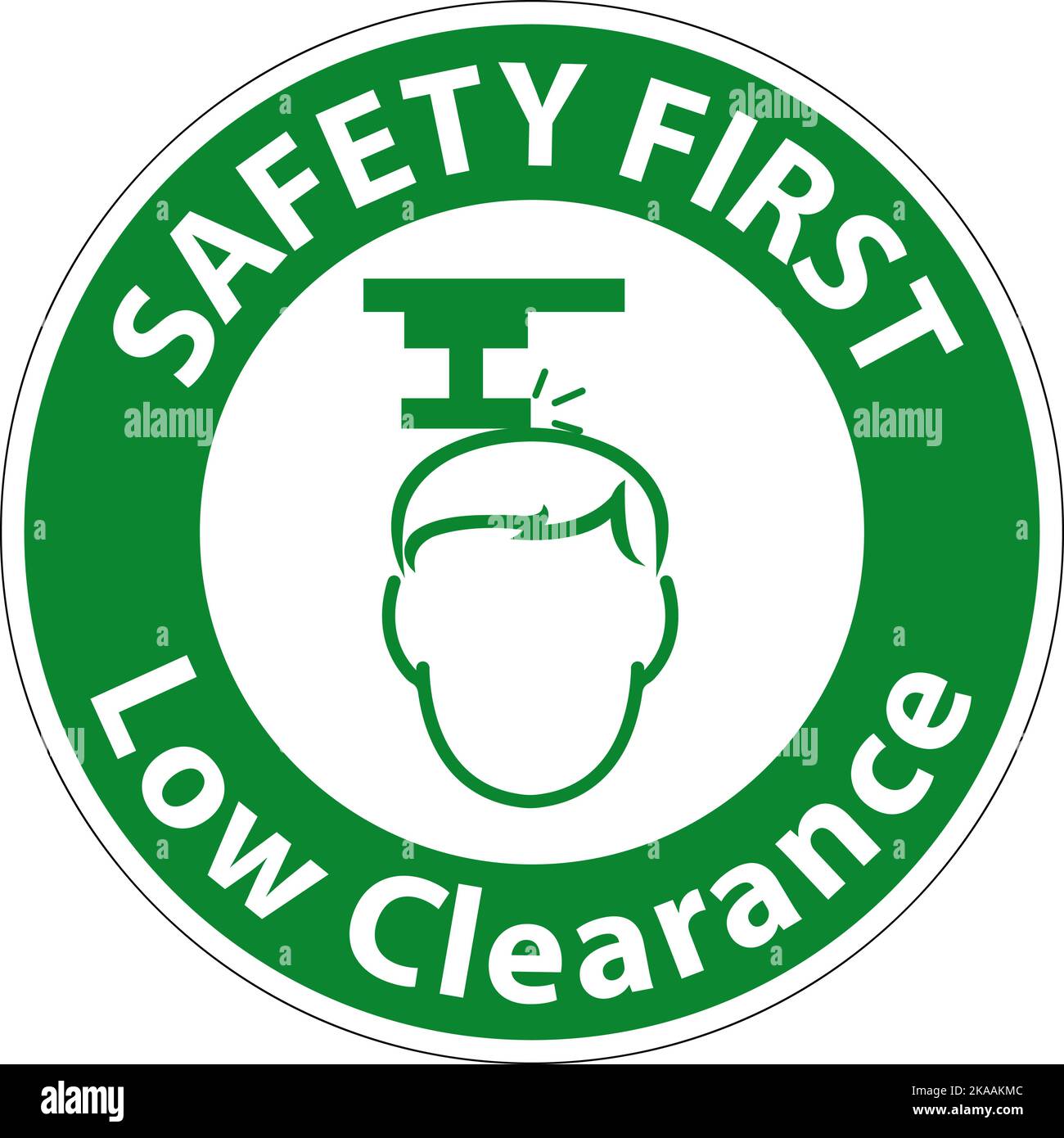 Safety First Low Clearance Watch Your Head Sign Stock Vector Image ...
