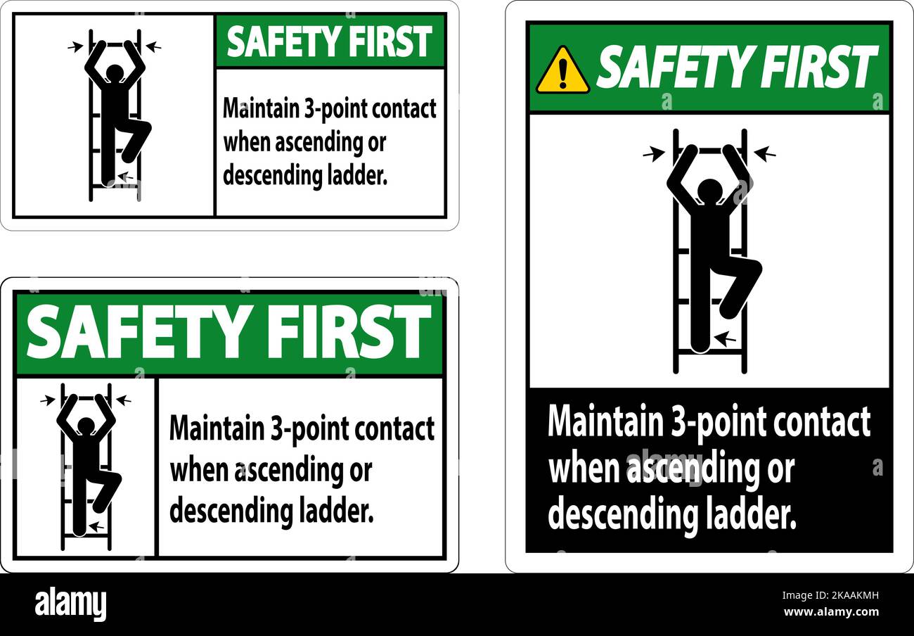 Safety First Maintain 3 Point Contact When Ascending Or Descending ...
