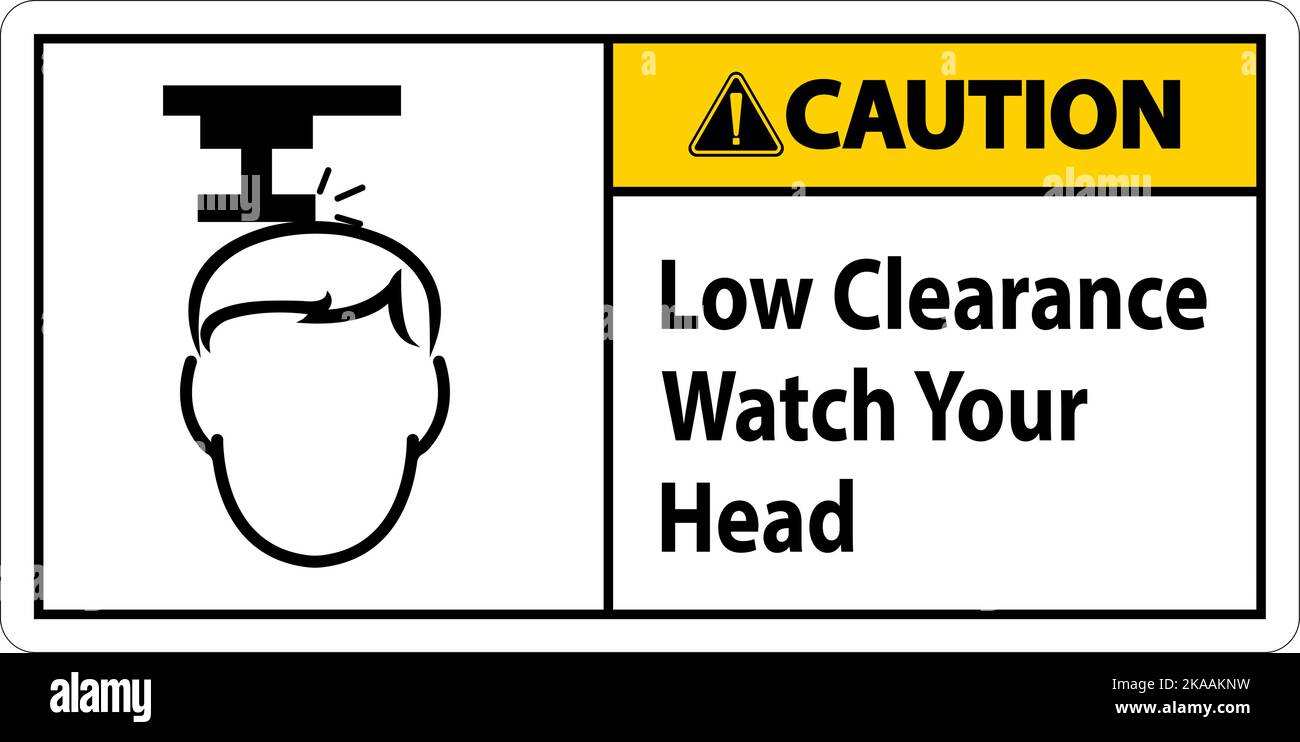 Low clearance warning sign Stock Vector Images - Alamy