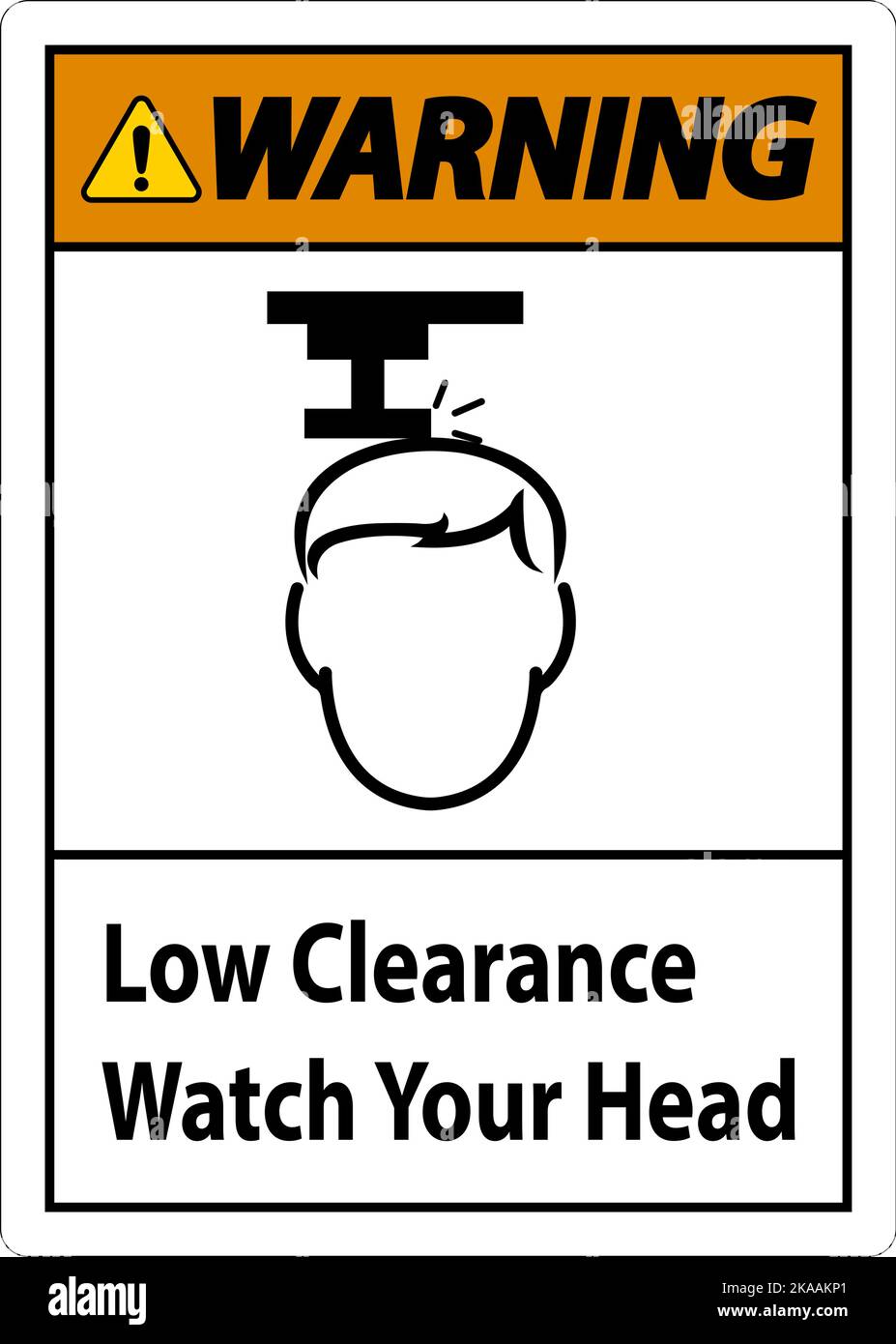 Warning Low Clearance Watch Your Head Sign Stock Vector Image & Art - Alamy