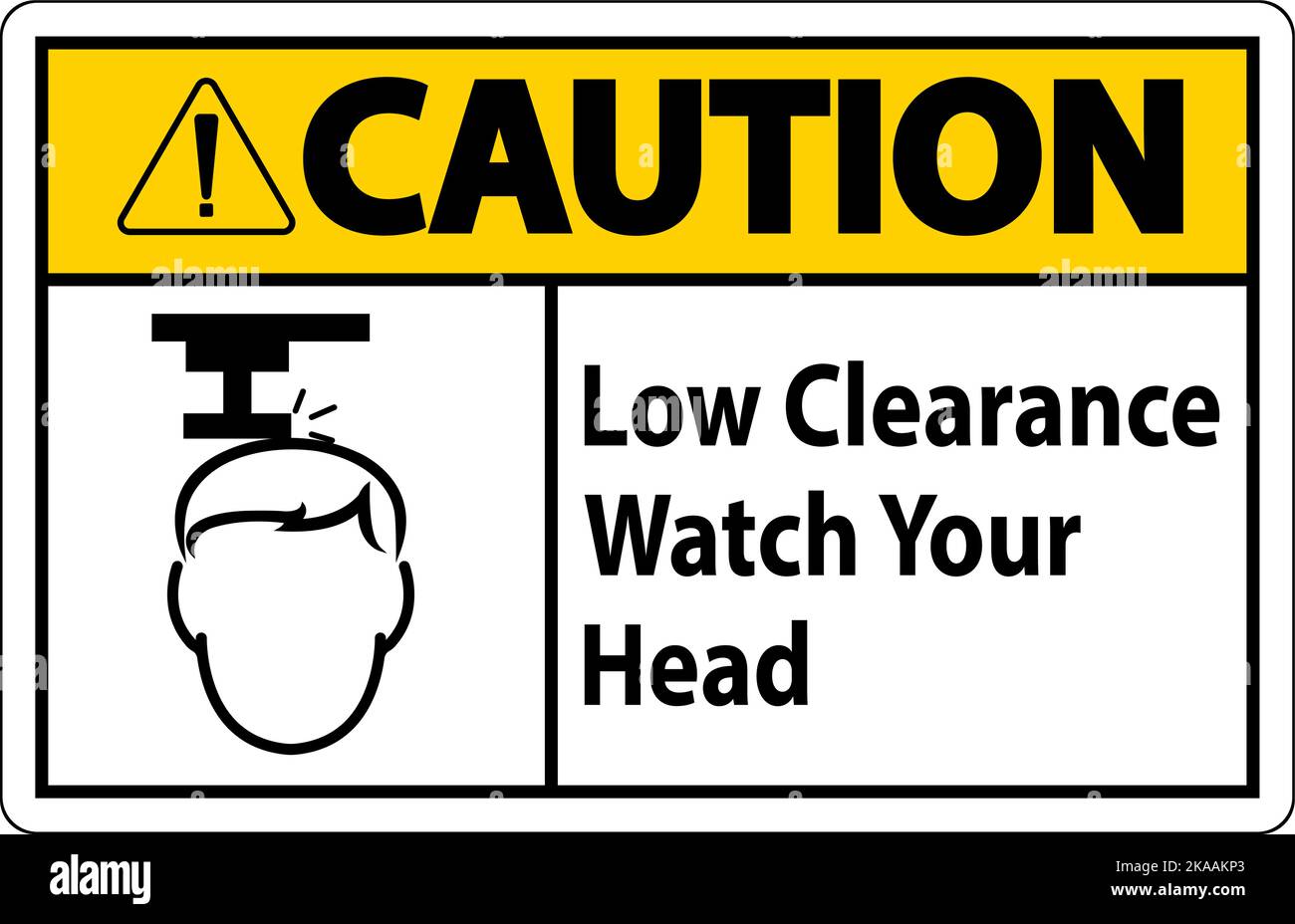 Caution Low Clearance Watch Your Head Sign Stock Vector Image & Art - Alamy