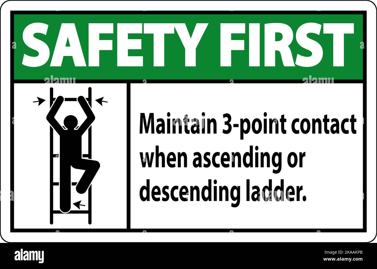 Safety First Maintain 3 Point Contact When Ascending Or Descending ...