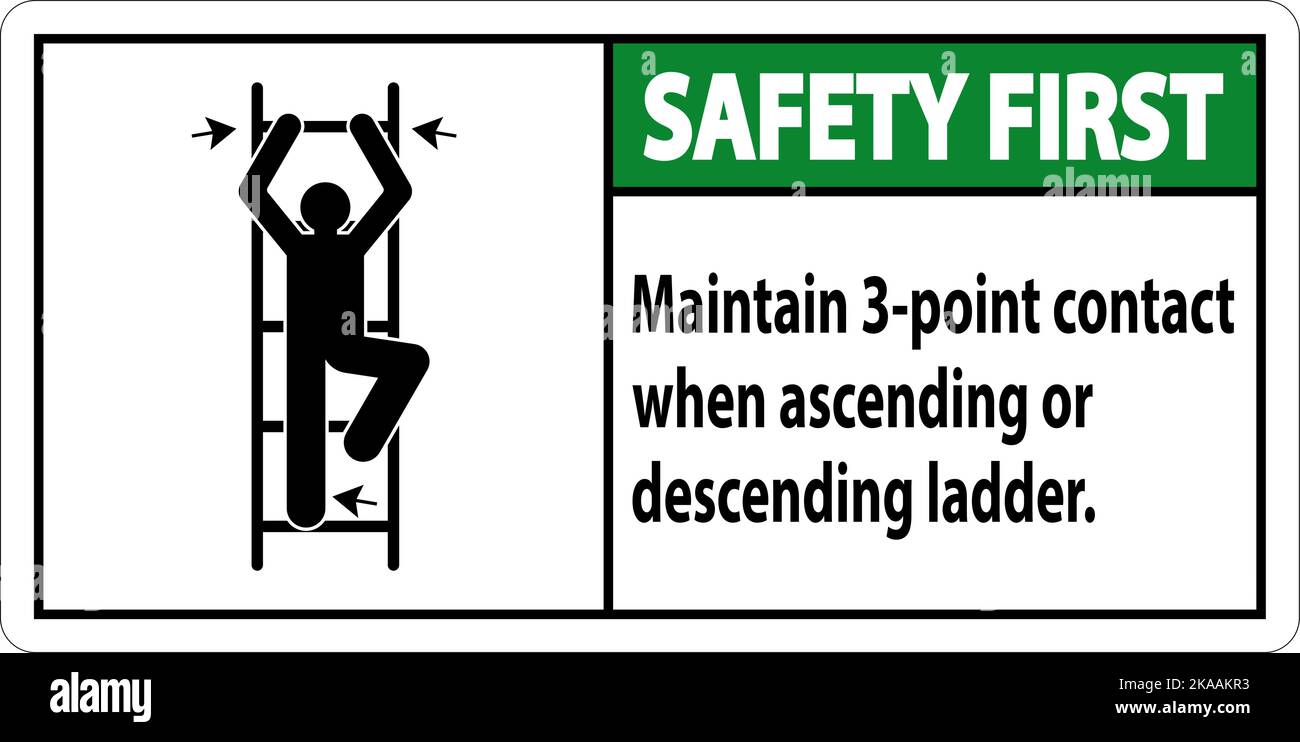 Safety First Maintain 3 Point Contact When Ascending Or Descending ...