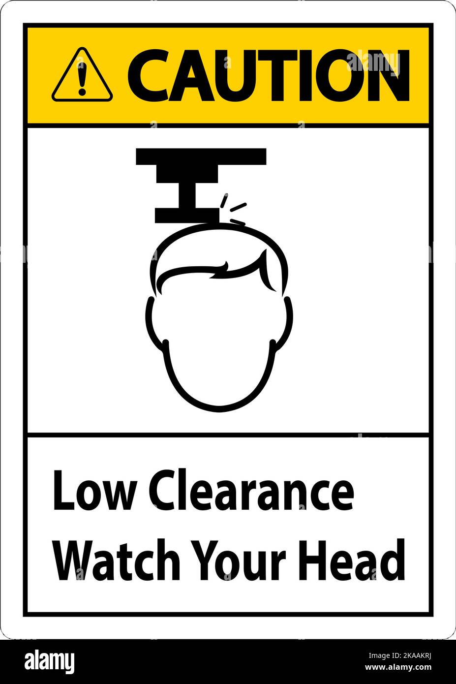 Caution Low Clearance Watch Your Head Sign Stock Vector Image & Art - Alamy