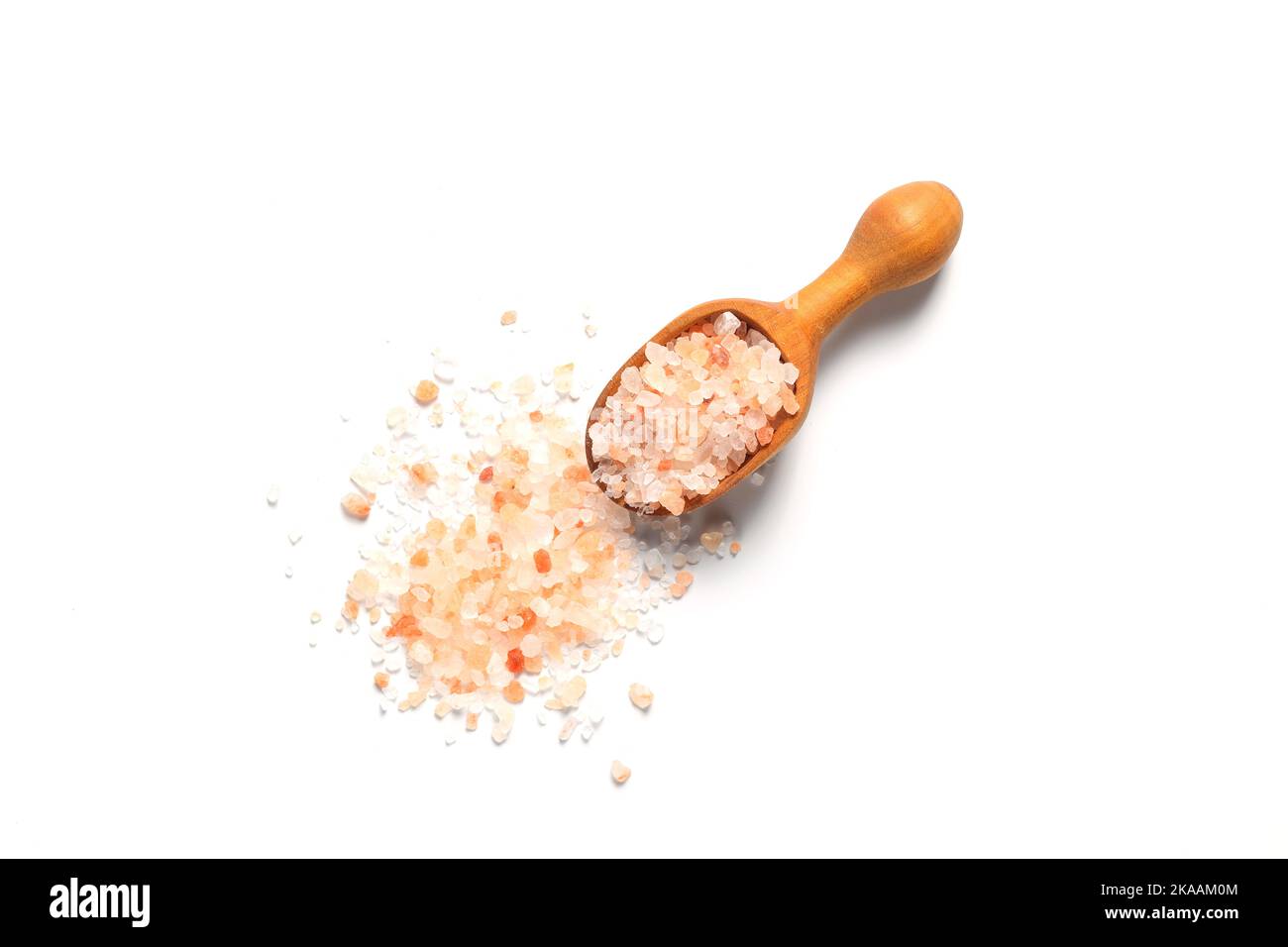 Himalayan salt on an isolated white background. Himalayan salt in a ...