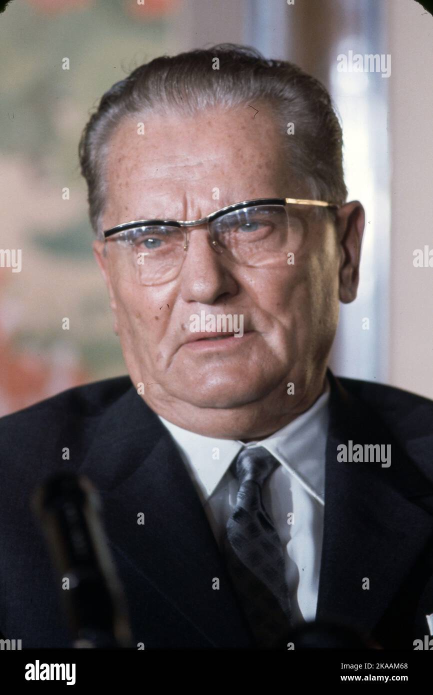 January 16, 1975 Belgrade, Yugoslavia: Portrait of President JOSIP TITO ...