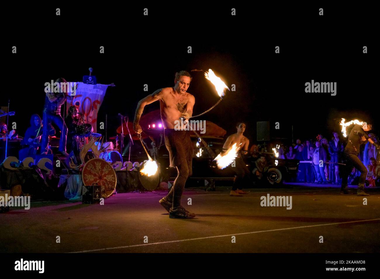 Fire and Music performance, Parade of Lost Souls, Vancouver, British ...