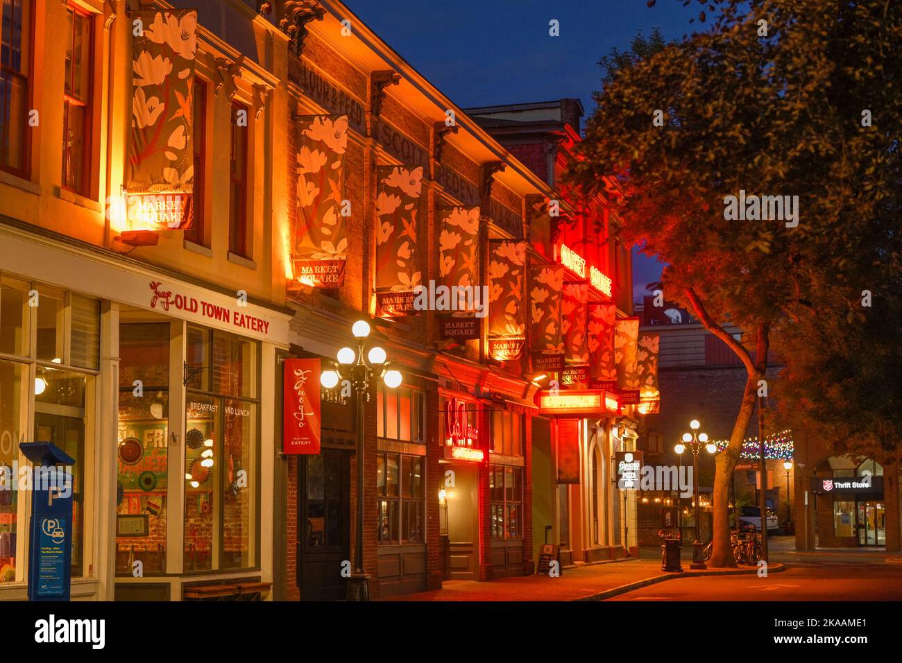 Exterior shops, Market Square, Victoria, British Columbia, Canada Stock ...