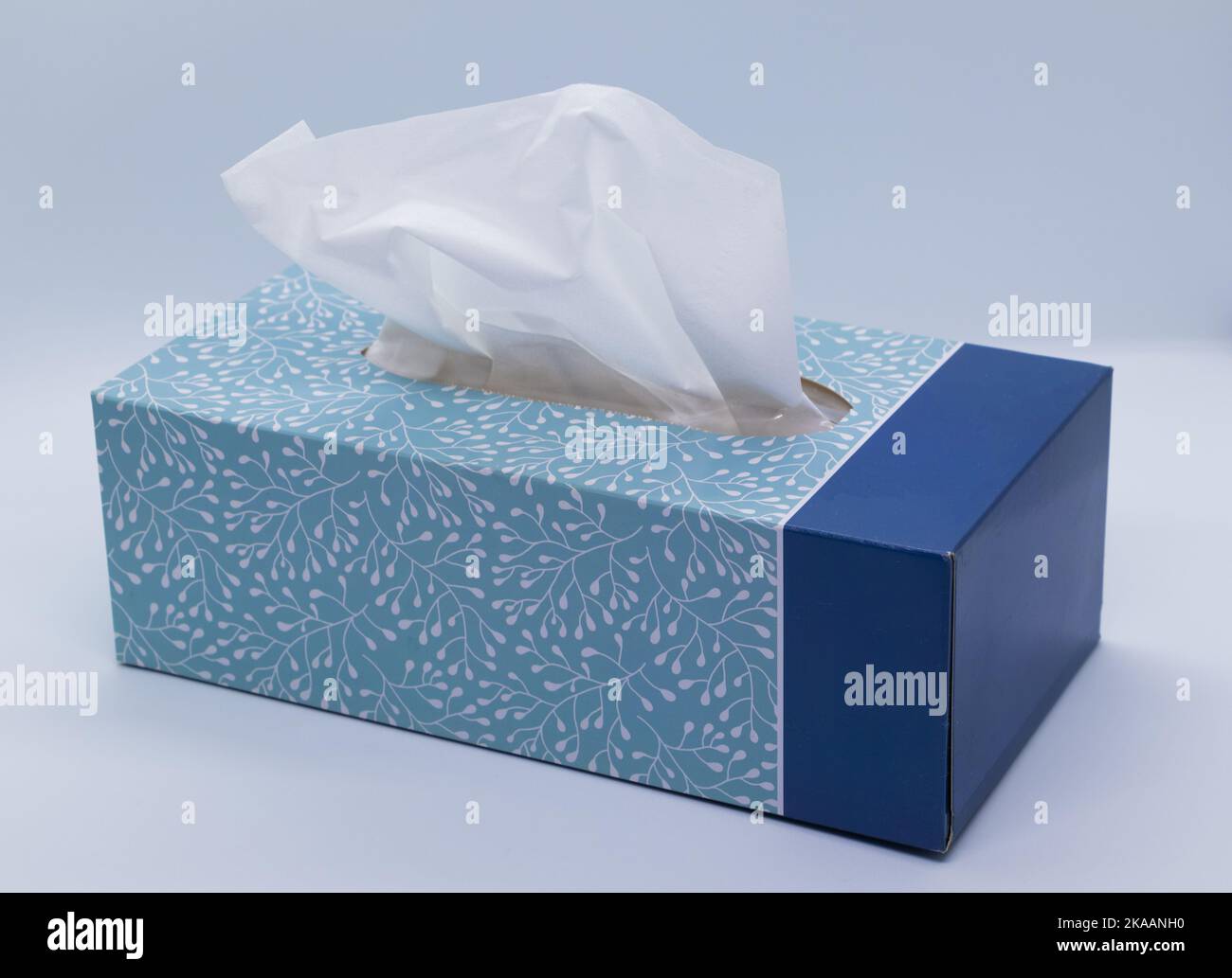 Box of tissues on white background Stock Photo - Alamy