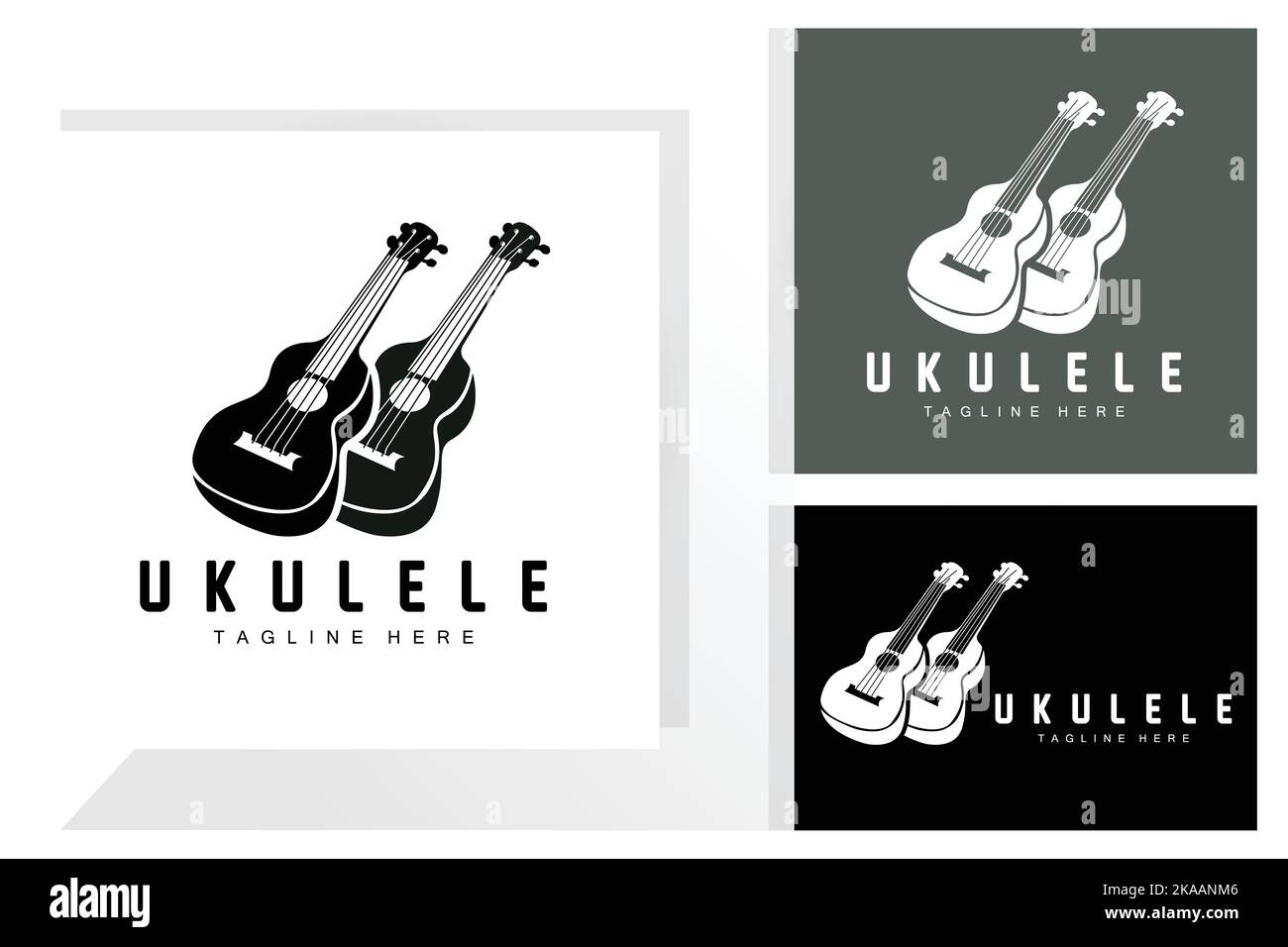 Minimalist Ukulele Music Logo Design Ukulele Guitar Vector Ukelele