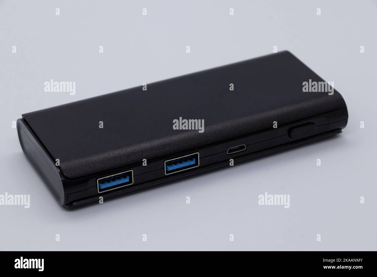 Multiple ports for USB input, black and small object Stock Photo - Alamy
