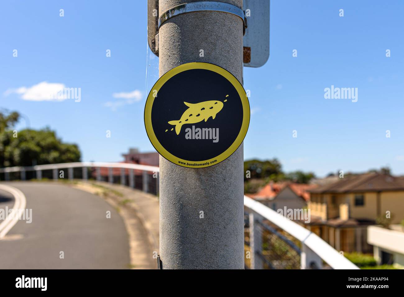 A Bondi to Manly Walk sign in Point Piper in Sydney, Australia Stock ...