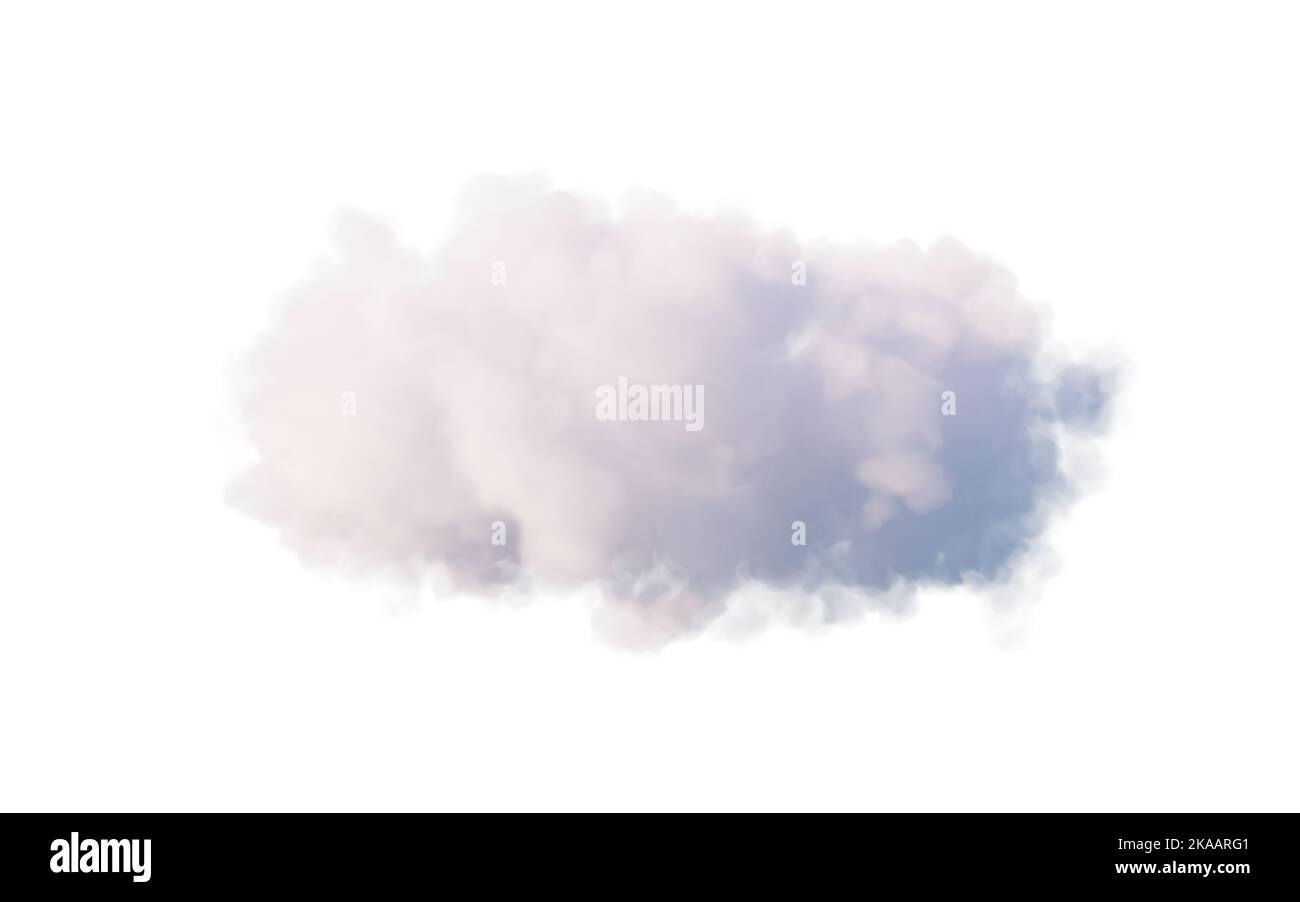 Cloud on the white background, 3d rendering. Digital drawing Stock ...