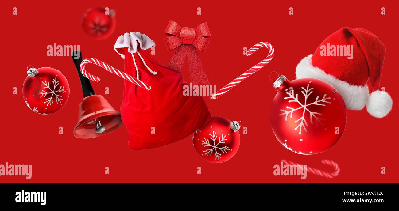 Flying christmas decor santa hi-res stock photography and images - Alamy