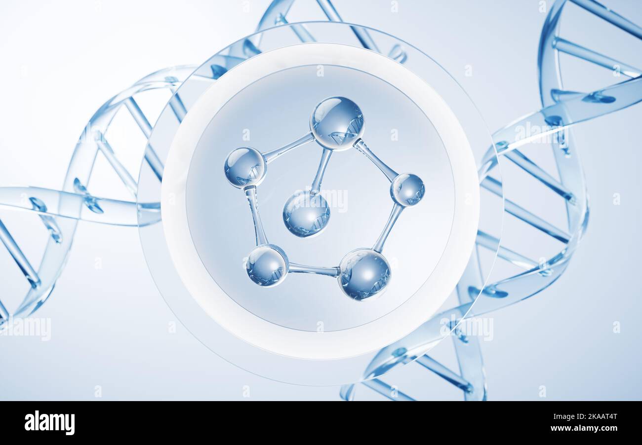DNA and biology concept, 3d rendering. Digital drawing Stock Photo - Alamy