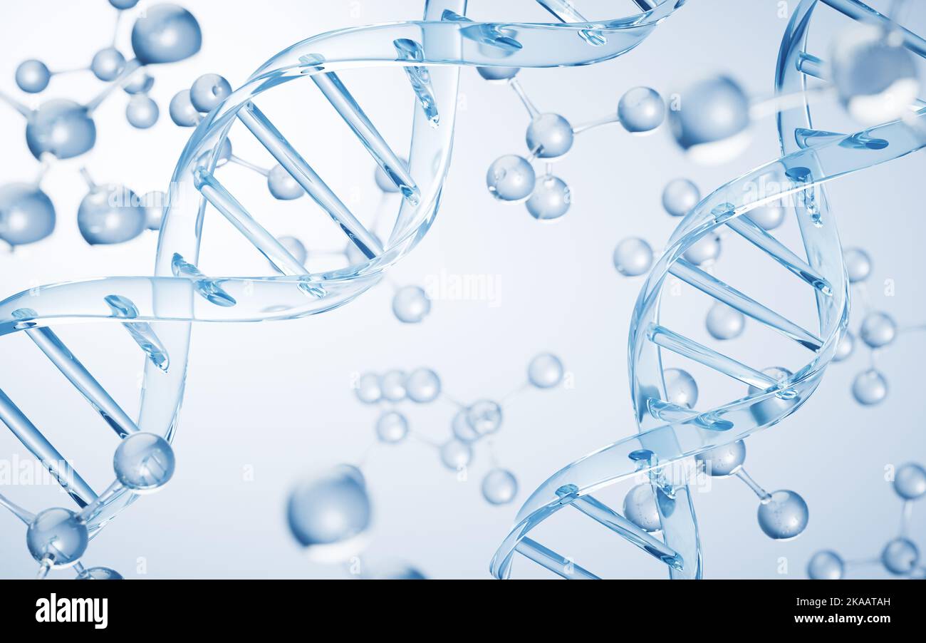 DNA and biology concept, 3d rendering. Digital drawing Stock Photo - Alamy