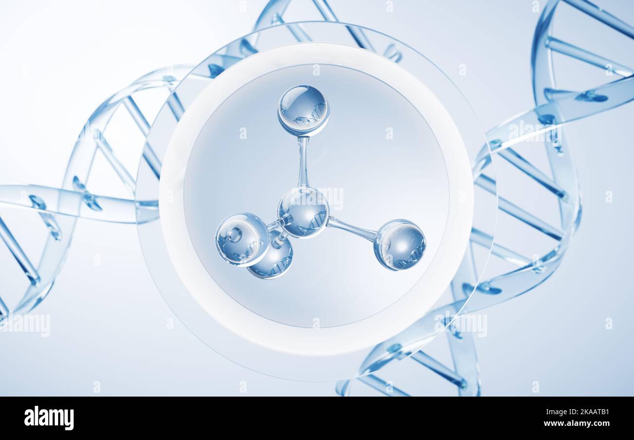 DNA and biology concept, 3d rendering. Digital drawing Stock Photo - Alamy