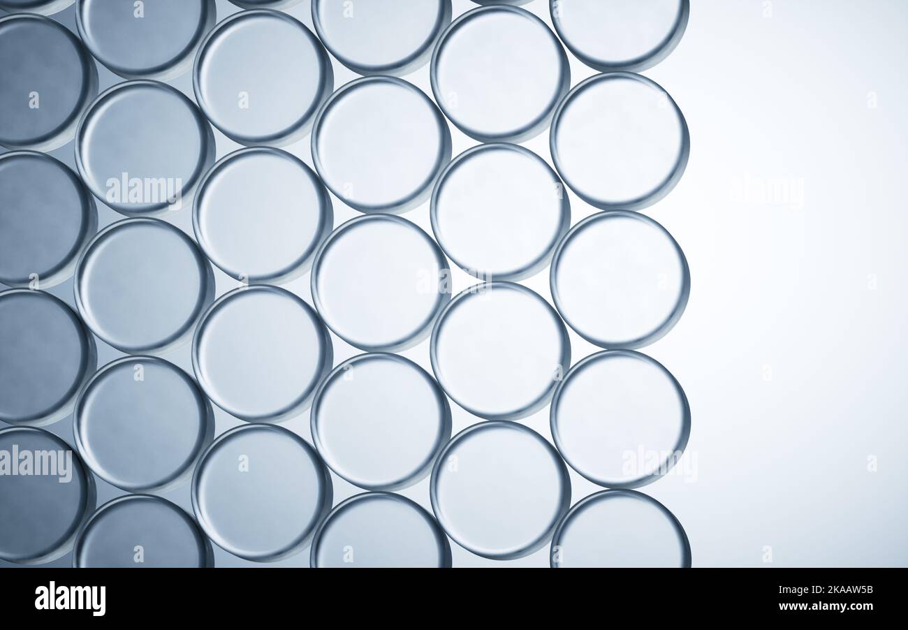 Arranged glassware background, 3d rendering. Digital drawing Stock ...