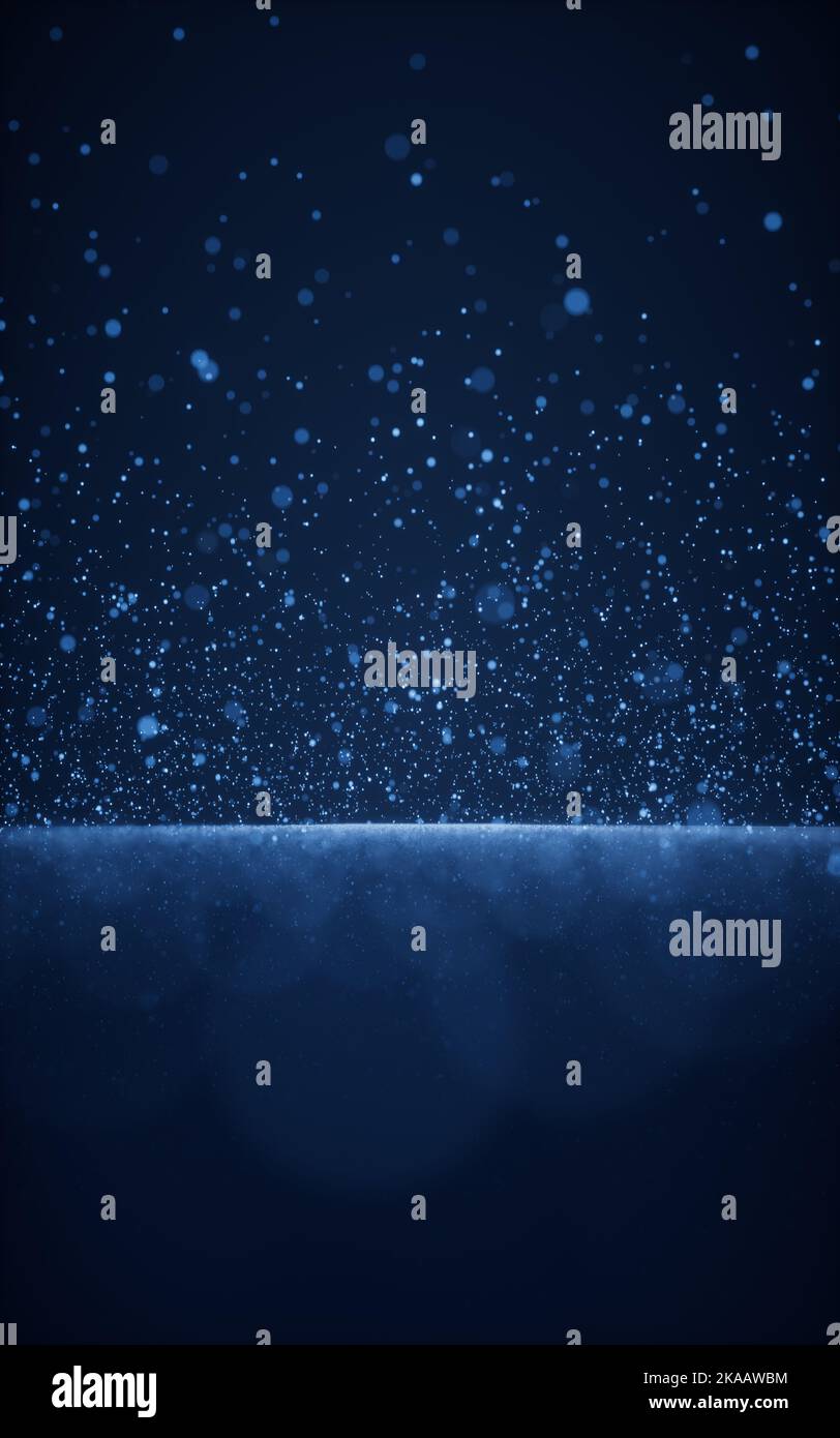 Glowing particles, abstract stardust background, 3d rendering. Digital ...