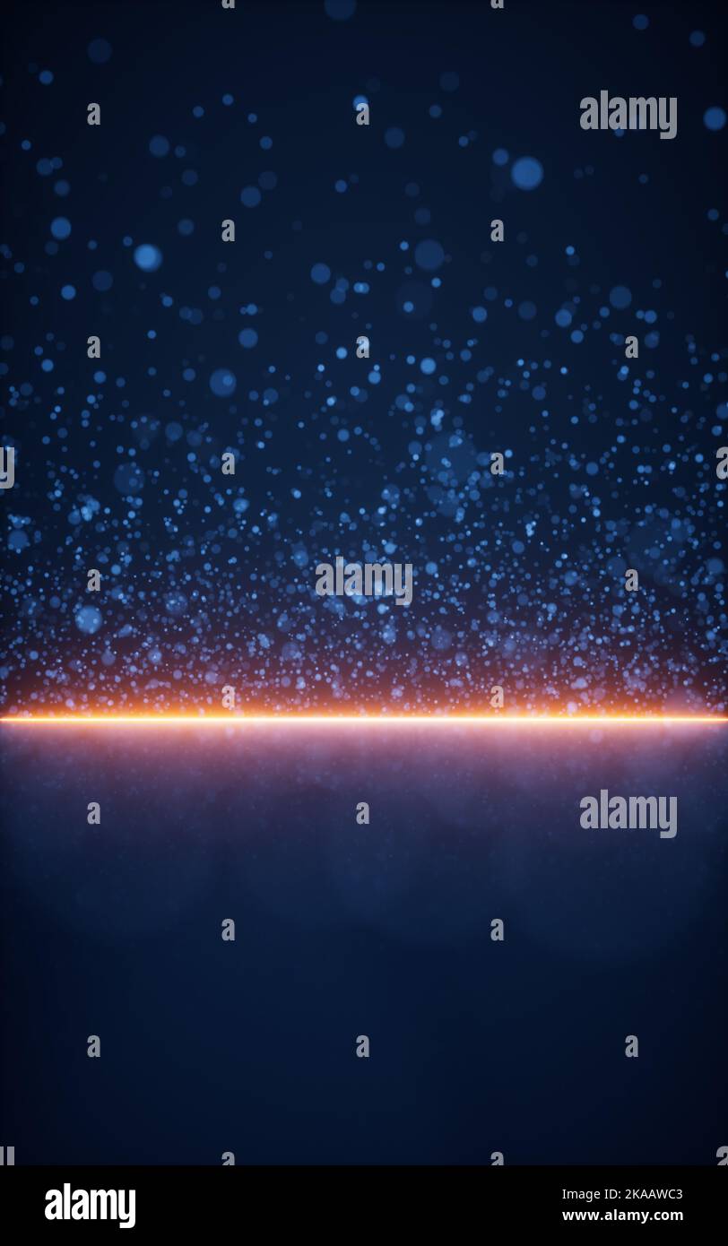 Glowing particles, abstract stardust background, 3d rendering. Digital ...