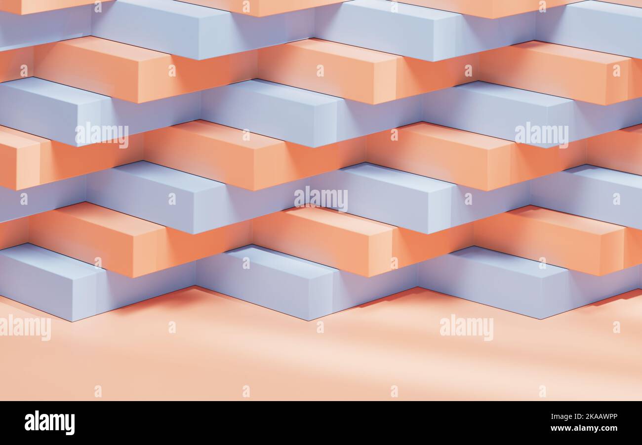 Abstract cube structure, 3d rendering. Digital drawing Stock Photo - Alamy