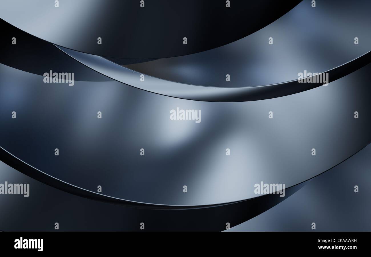Metallic curve geometry background, 3d rendering. Digital drawing Stock ...