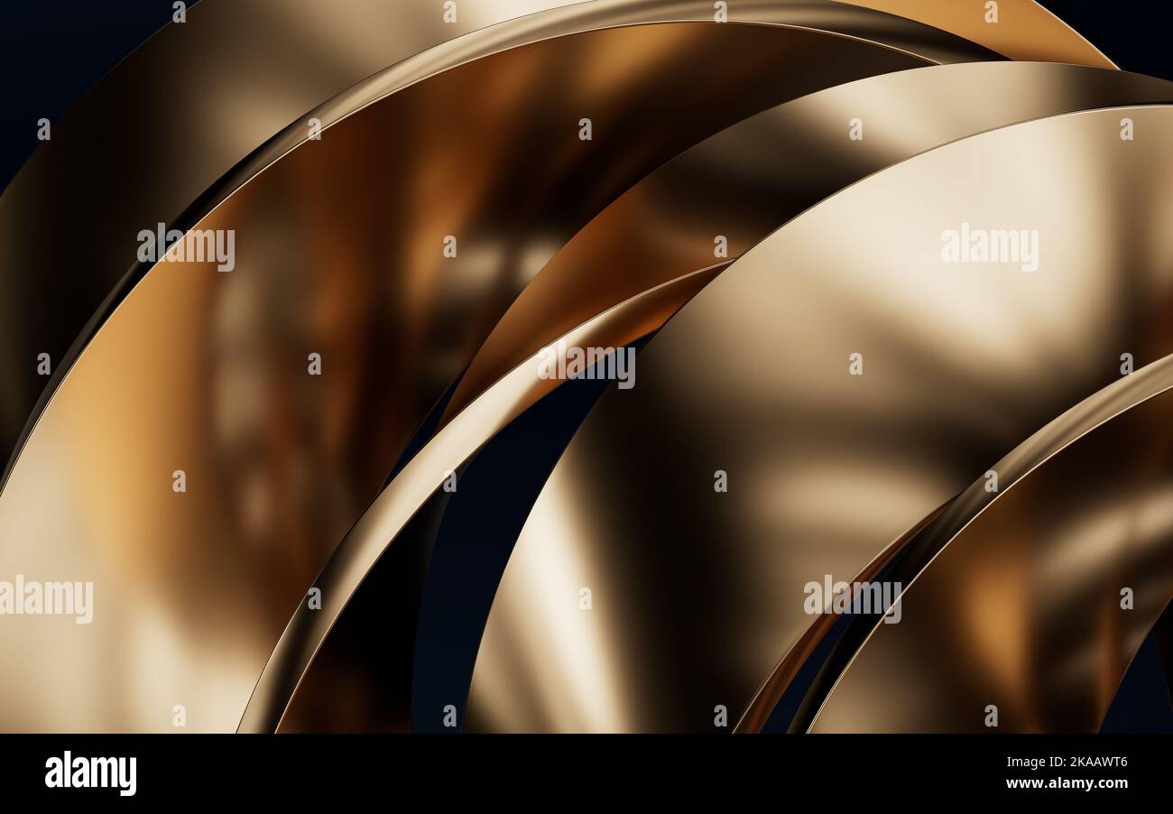 Metallic curve geometry background, 3d rendering. Digital drawing Stock ...