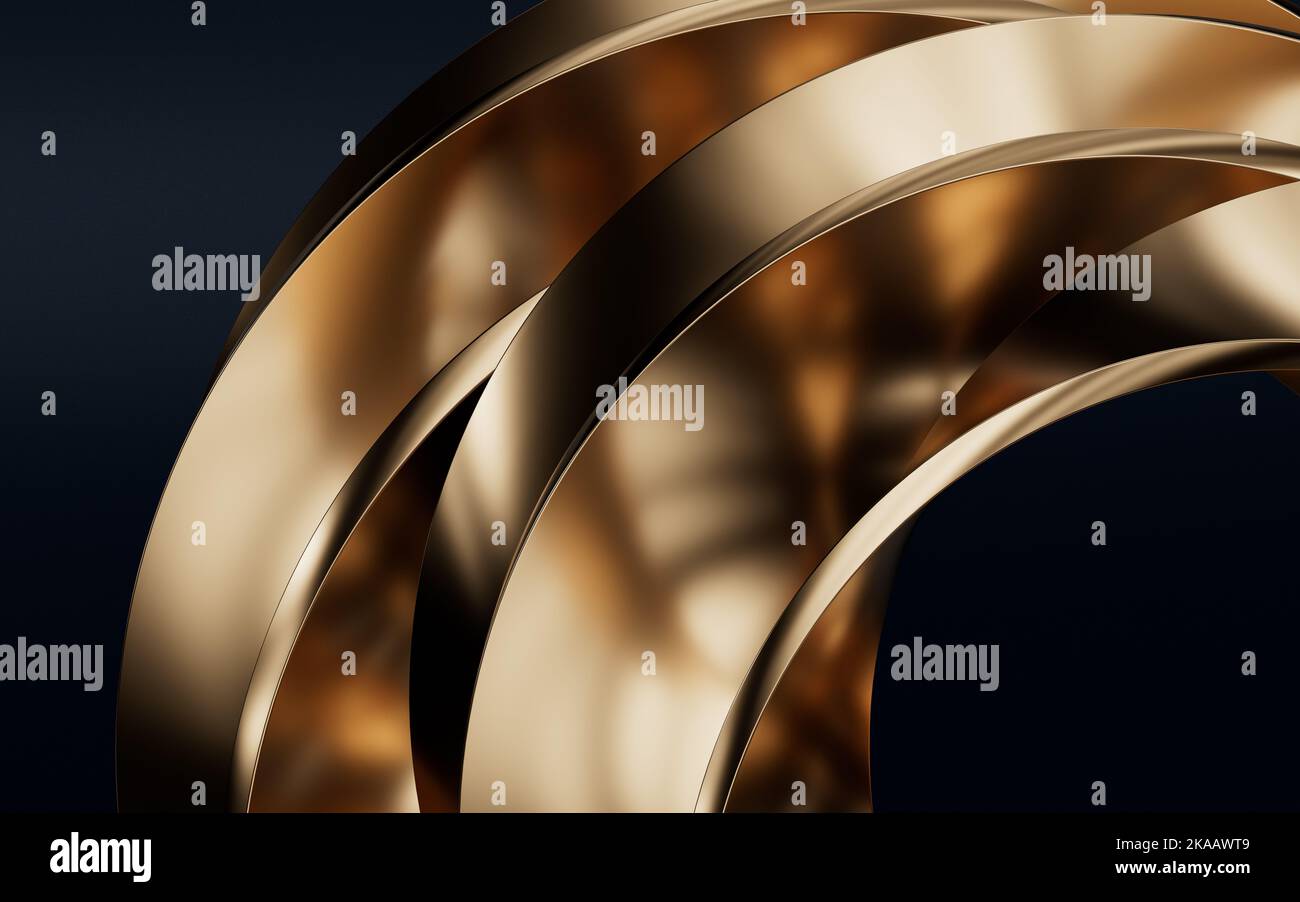 Metallic curve geometry background, 3d rendering. Digital drawing Stock ...