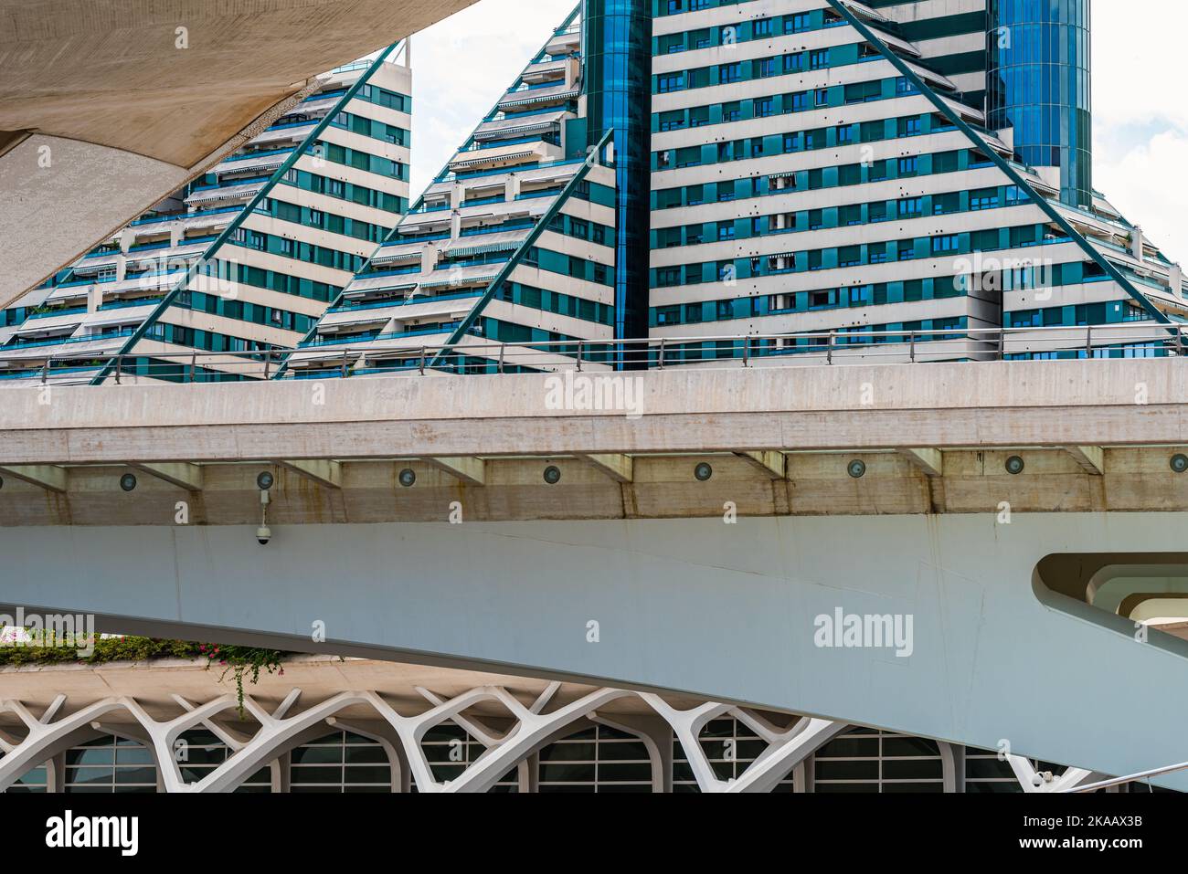 Architecture and buildings over City of Arts and Sciences in Valencia ...