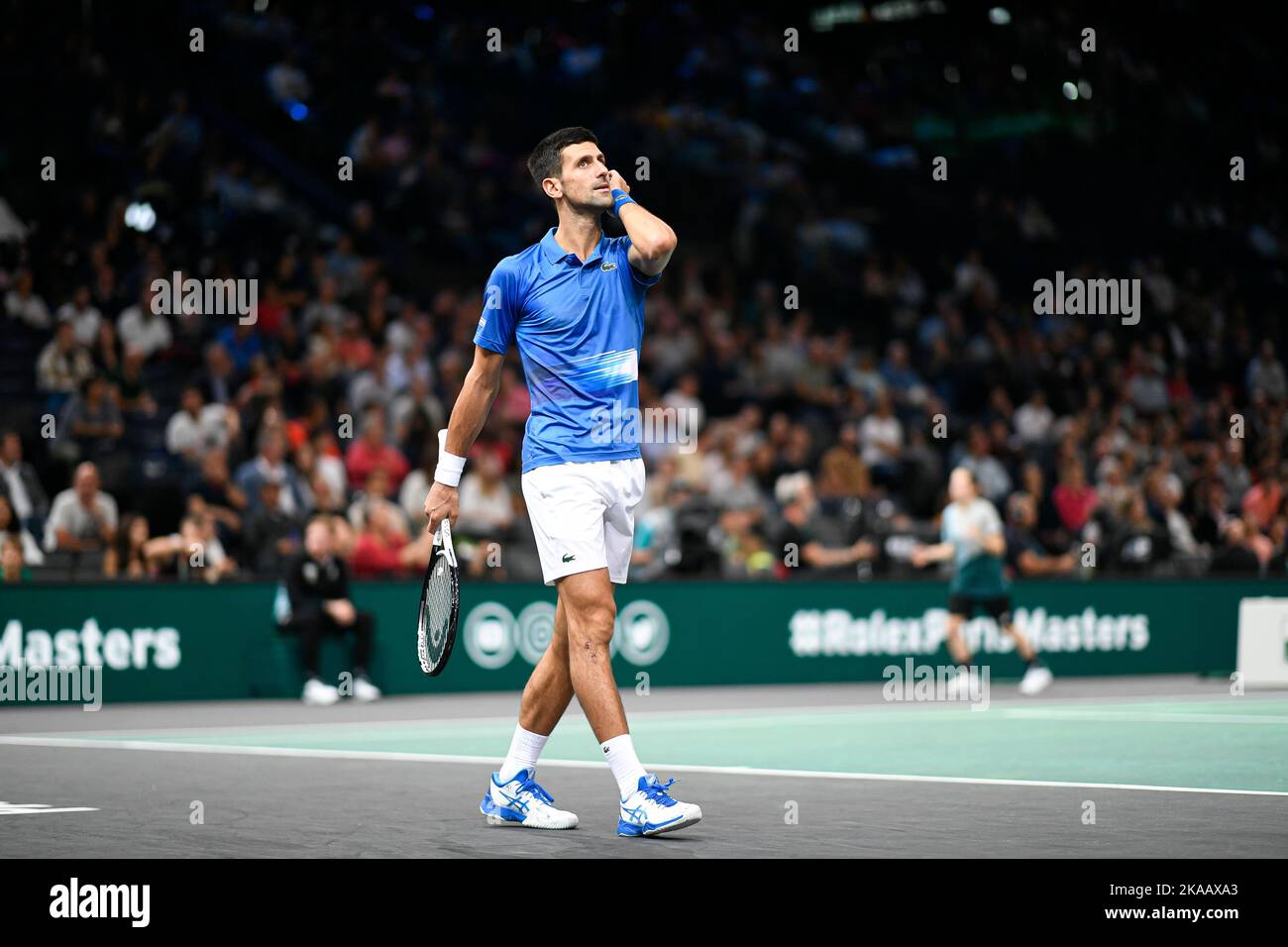 Paris, France. November, 1, 2022, Novak Djokovic of Serbia during the ...