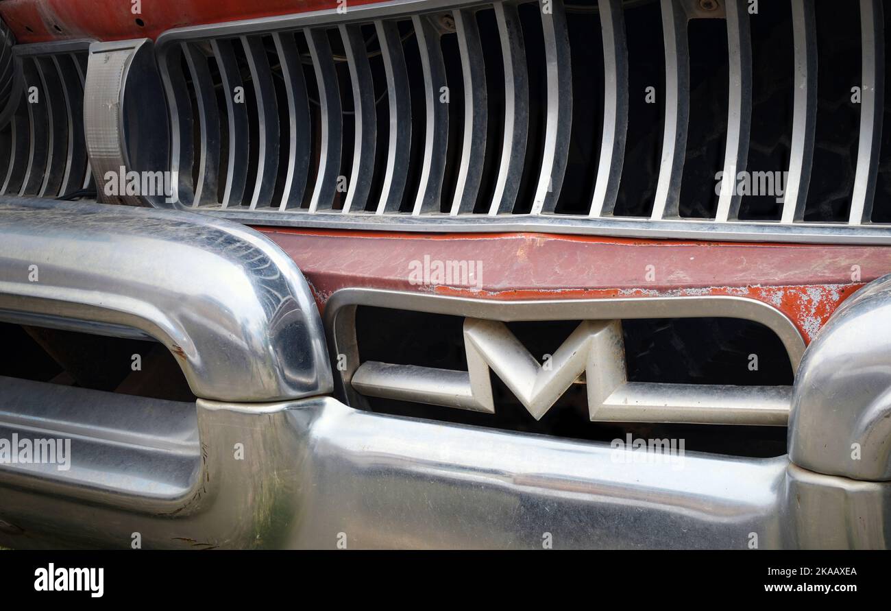 Classic Car Lines and Patina in the boiling hot New Mexico Sun Stock ...