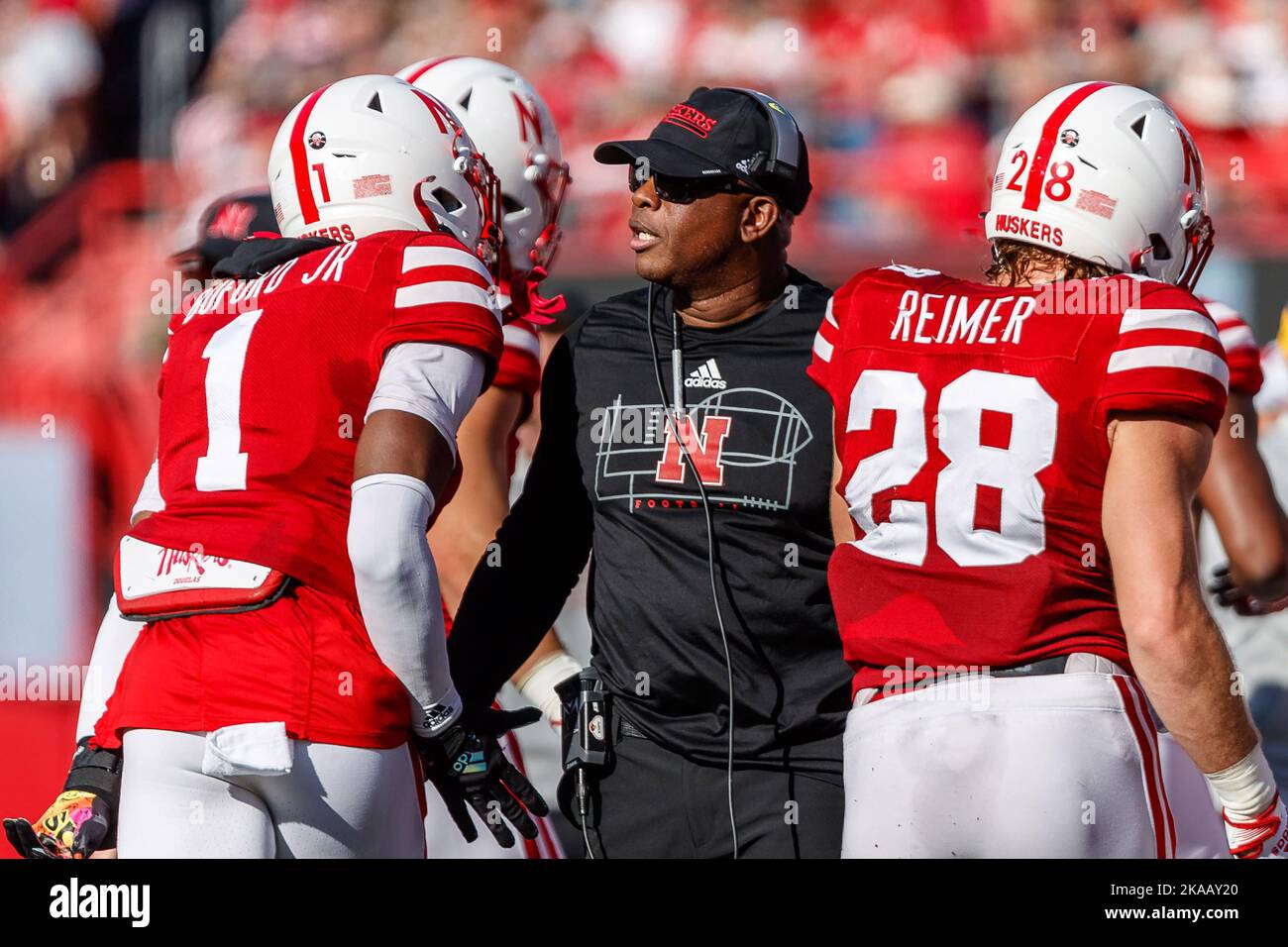 Lincoln, NE. U.S. 29th Oct, 2022. Nebraska Cornhuskers head coach ...