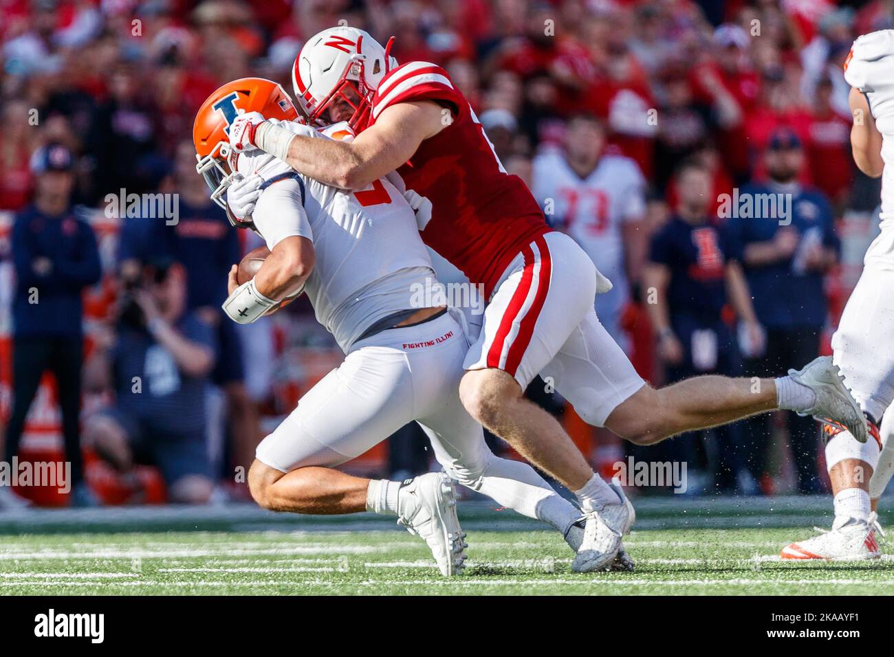 October 29, 2022 - Lincoln, NE. U.S. Nebraska Cornhuskers defensive ...