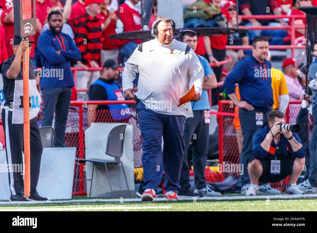 October 29, 2022 - Lincoln, NE. U.S. Illinois Fighting Illini head ...