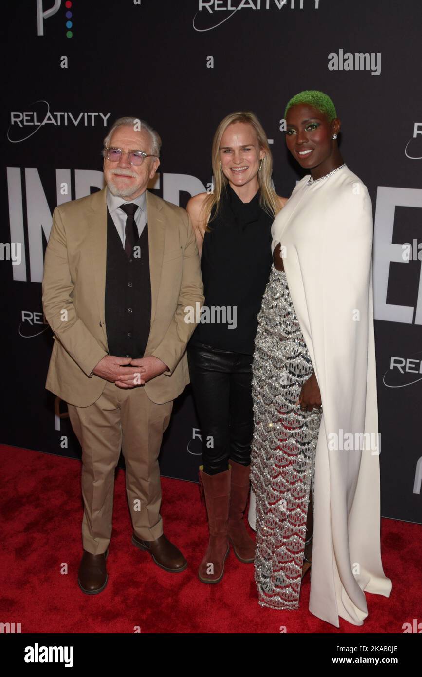 New York, NY, on November 1, 2022. Brian Cox, Amy Rice and Jode Turner ...