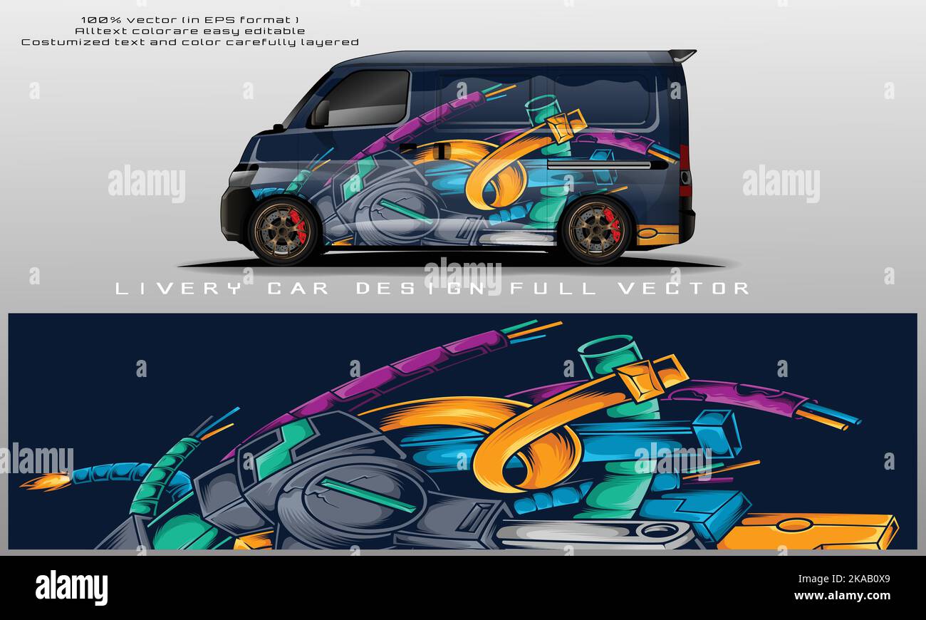 car livery graphic vector. abstract grunge background design for ...