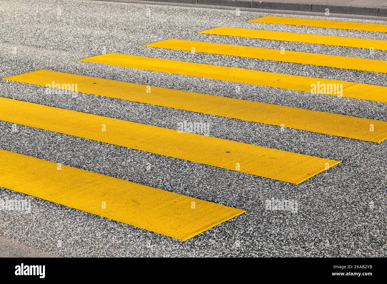 pedestrian crossing in yellow Stock Photo - Alamy