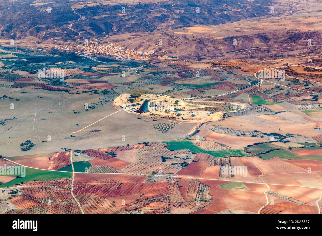 aerial of countryside and fields around madrid Stock Photo - Alamy