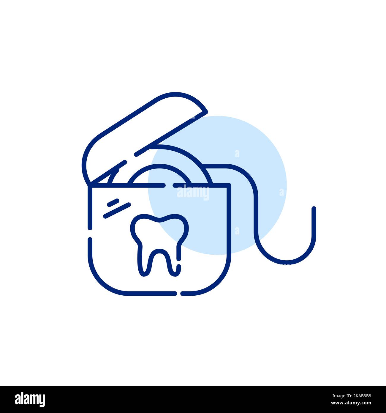 Dental floss icon. Pixel perfect, editable stroke design Stock Vector ...