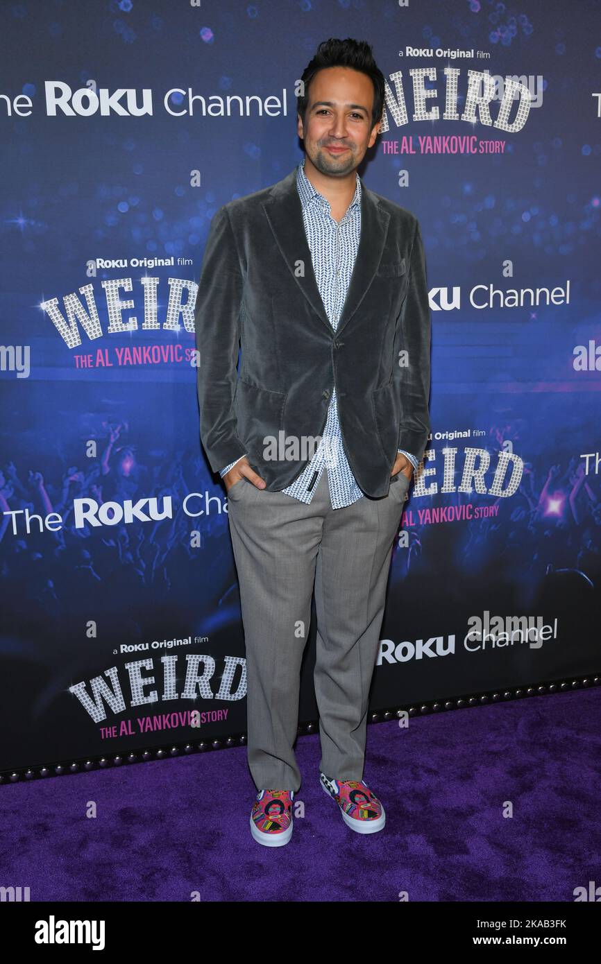 Lin-Manuel Miranda attends the "Weird: The Al Yankovic Story" New York ...