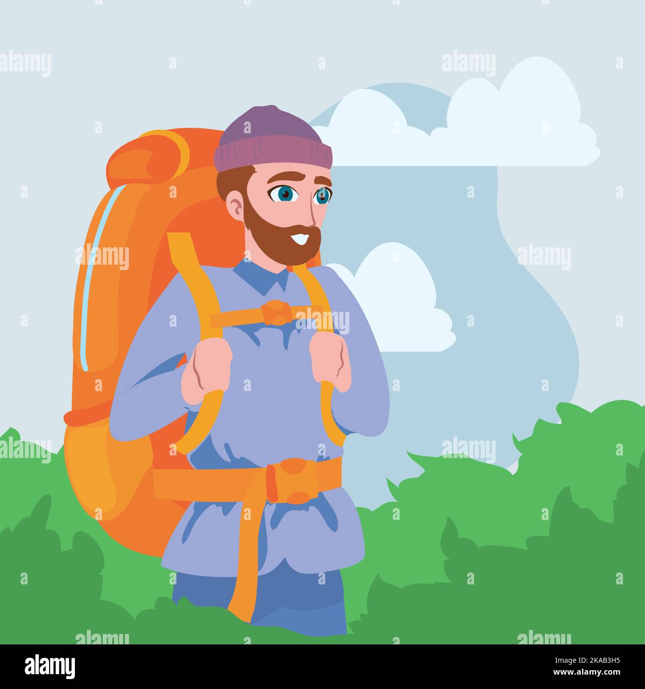 Active man traveler traveling Stock Vector Images - Alamy