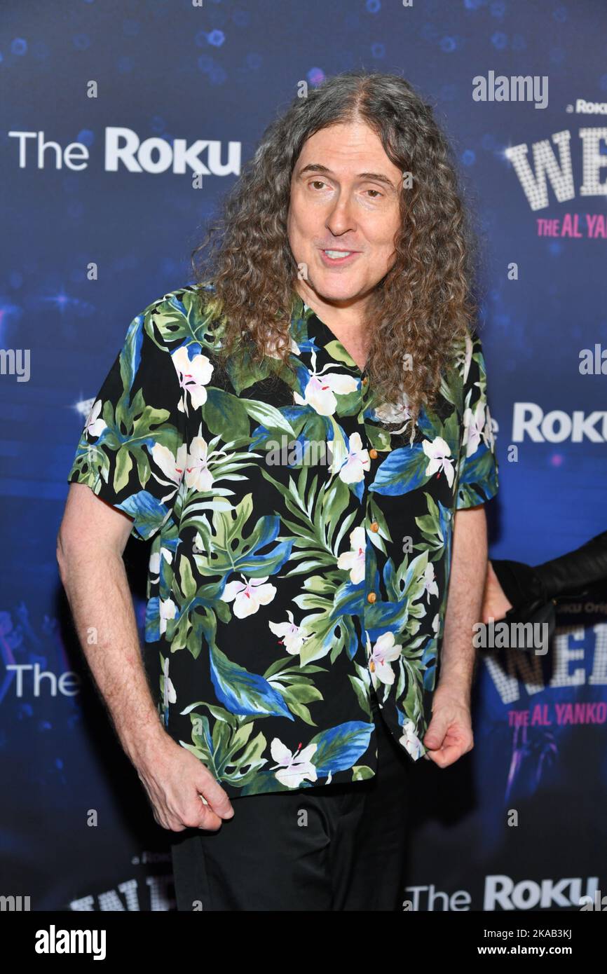 Weird Al Yankovic attends the "Weird: The Al Yankovic Story" New York Premiere at Alamo ...