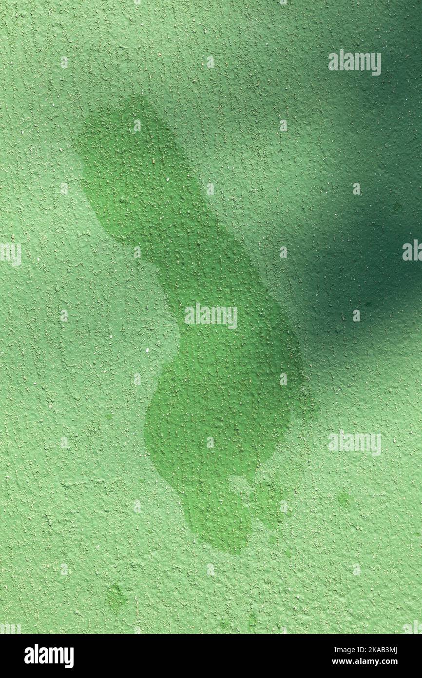 wet pattern of a foot at the green floor Stock Photo - Alamy